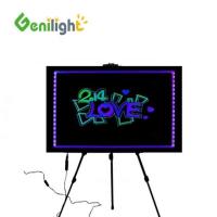 China Acrylic or Tempered Glass Surface Board Customized Full Color LED Writing Sign Board for sale