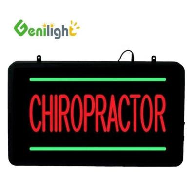 China Genilight 22*13inch LED CHIROPRACTOR Neon Sign for Massage Shop and CE RoHS Certified for sale