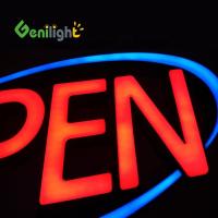 China Get Your Business Seen Anytime Ultra Bright Large LED Neon Open Sign with Remote Control for sale
