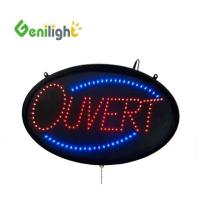 China CE ROHS Certified OUVERT Illuminated Acrylic Noen Sign for Your Business Promotion for sale