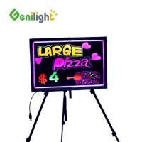 China Double Sided Tempered Glass LED Writing Board Stand for Interactive Presentations for sale