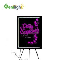 China Genilight Tempered Glass or Acrylic LED Neon Sign for Indoor Chalk Board Illumination for sale