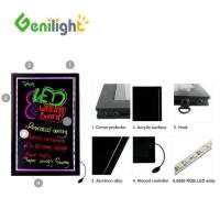 China Genilight Tempered Glass or Acrylic LED Neon Sign for Indoor Chalk Board Illumination for sale