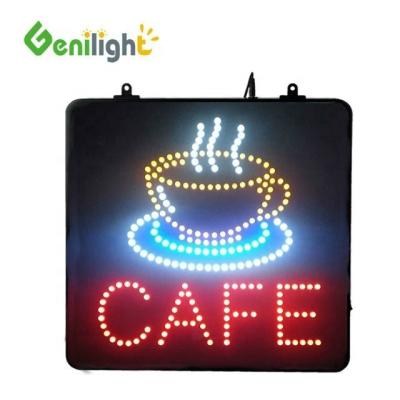 China IP Rating Custom Animated 12V Acrylic LED Light Cafe Neon Sign for Store Business for sale