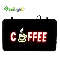 China IP Rating Custom Animated 12V Acrylic LED Light Cafe Neon Sign for Store Business for sale