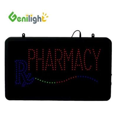 China CE RoHS Genilight Indoor 22*13inch LED Pharmacy Open Signs 2213-261 for sale