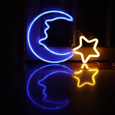 China LED Moon Star Neon Light for Festival Decor Life span 50000 Hours Power Consumption 1 for sale