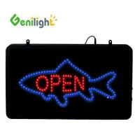 China 56*33cm DC12V Genilight Flash Edge Advertising LED Open Sign for Fried Chicken Shop for sale