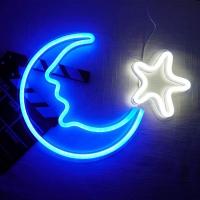 China LED Moon Star Neon Light for Festival Decor Life span 50000 Hours Power Consumption 1 for sale