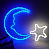 China LED Moon Star Neon Light for Festival Decor Life span 50000 Hours Power Consumption 1 for sale