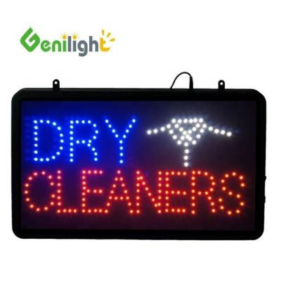 China Power Saving Custom LED Open Sign Genilight Indoor for Dry Cleaners 3 Flash Modes for sale