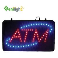 China Shopping Mall High Resolution Popular Animated Led Slim ATM Machine OPEN Sign Business Switch/Chain for sale