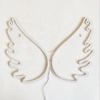 China 45*34cm Angel Wing Neon Signs for Wall Decor in Girl Bedroom Kids Room Wedding Energy for sale