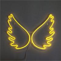 China 45*34cm Angel Wing Neon Signs for Wall Decor in Girl Bedroom Kids Room Wedding Energy for sale