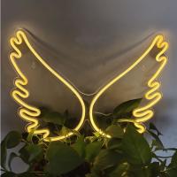 China 45*34cm Angel Wing Neon Signs for Wall Decor in Girl Bedroom Kids Room Wedding Energy for sale