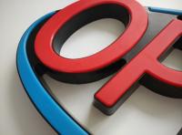 China Customized Jumbo ULTRA BRIGHT LED OPEN SIGN Flashing Scrolling Modes Red/Blue Perfect for sale