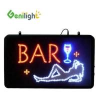 China LED Fashion Bar Goblet Display Sign with Panel Size 56*33 and Customized Shape for sale