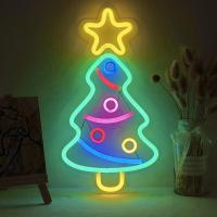 China Xmas LED Sign Lights Window Lights Festival Light for Home Decoration Bar Christmas Tree Neon Signs for sale