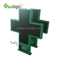 China Outdoor Green LED Pharmacy Sign P10 P16 P20 P25 RF WIFI 1024*1024mm Brightness ≥6000CD for sale