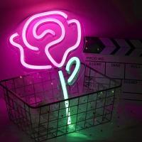 China 50000 Hours Lifespan  LED Neon Sign Light with Personalised Flower Rose for sale