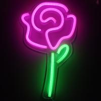 China 50000 Hours Lifespan  LED Neon Sign Light with Personalised Flower Rose for sale