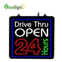 China Animation Led Neon Open Sign with Hours Display Function Animation Front Board Acrylic for sale