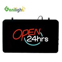 China Animation Led Neon Open Sign with Hours Display Function Animation Front Board Acrylic for sale