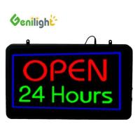 China Animation Led Neon Open Sign with Hours Display Function Animation Front Board Acrylic for sale