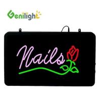 China Genilight Indoor Rectangle 22*13inch LED Nails Spa Sign with Screen Dimension 56*33cm for sale