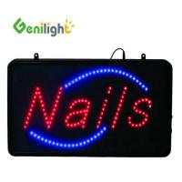 China Genilight Indoor Rectangle 22*13inch LED Nails Spa Sign with Screen Dimension 56*33cm for sale