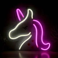 China Power Consumption 1 Unicorn Neon Lights LED Sign Perfect for Animal Lovers and Gamers for sale
