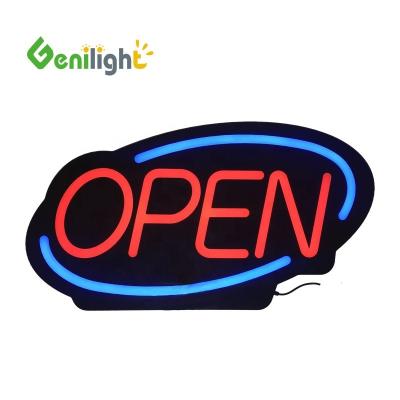 China High Attraction 60*30cm LED Neon Open Sign with Hanging Chain Photo Media Recommended for sale