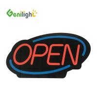 China High Attraction 60*30cm LED Neon Open Sign with Hanging Chain Photo Media Recommended for sale