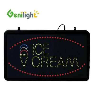 China 56*33 Panel Size Genilight Ice Cream LED Acrylic Open Sign with Touch Screen for sale