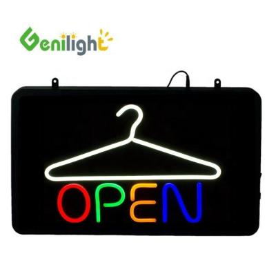 China Genilight Custom 56*33cm LED Open Neon Sign for Clothing Shop RGB Type OEM for sale