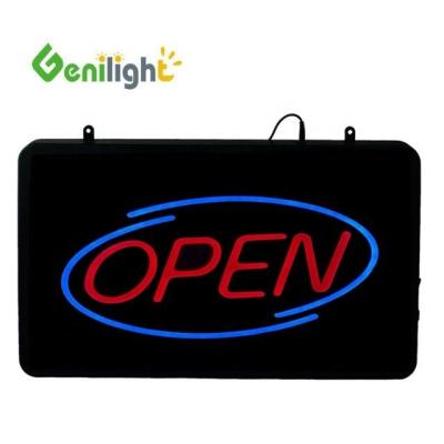 China Genilight 56*33 cm Custom Neon Business Hour Led Open Sign Display Function ANIMATION for sale