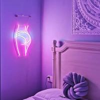 China Bar Pub Club Decor Lady Buttocks Art Decorative Night Light GLT-FNS9 for sale