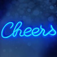 China Cheers LED Light Up Sign Wall Decor for Teen Girls Preppy Room Decor Neon Sign for sale