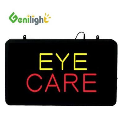 China Customized Acrylic Front Board Genilight LED Neon Sign for Eye Care 22*13 Inch CE RoHS for sale
