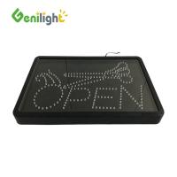 China Contrast Ratio Genilight Indoor 22*13inch DC12v LED Open Sign Barber Shop Business Hours for sale