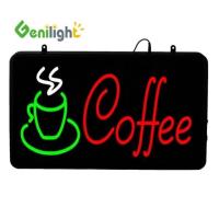 China 22*13inch Touch Screen LED Open Sign for Coffee Donuts Shop Business Hours Genilight for sale