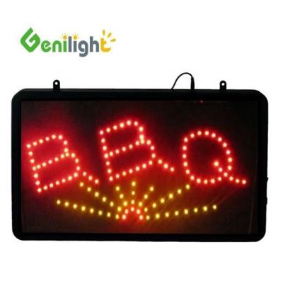 China Genilight Indoor 56*33cm DC12V Led BBQ OPEN store neon sign IP Rating for advertising publish for sale