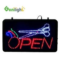 China Genilight 22*13inch LED Neon Sign for Barber Shop ABS Outframe Acrylic Front Board for sale
