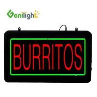 China Custom Design DC12V BURRITOS LED Neon Open Sign by Genilight IP Rating Color Depth - for sale