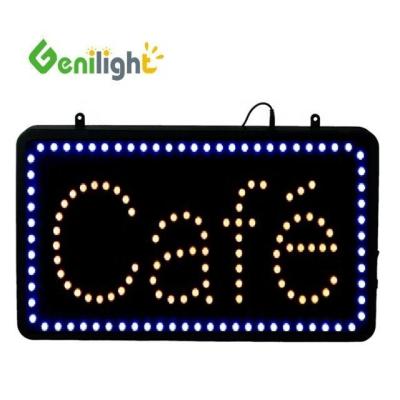 China Contrast Ratio Genilight Indoor 22*13inch LED Cafe Open Sign with and Power Saving for sale