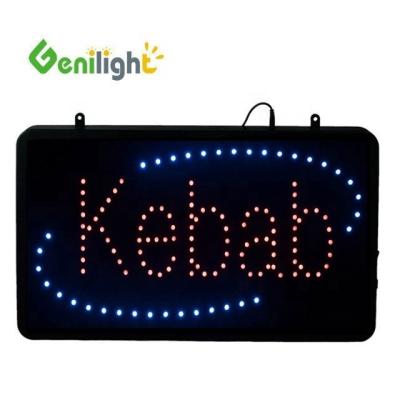 China Genilight Indoor 56*33cm Advertising Kebab LED Letter Sign with ABS Open-Mold Outframe for sale