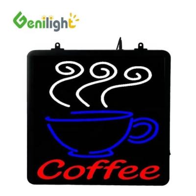 China Flashing and Static Illuminated LED Coffee Cup Neon Sign with Customization Options for sale