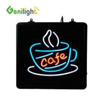 China Flashing and Static Illuminated LED Coffee Cup Neon Sign with Customization Options for sale