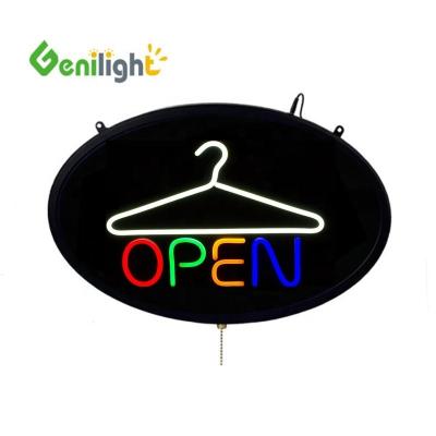China Indoor Genilight Oval 58*36cm LED Coat Hanger Neon Sign with Pixel Pitch for sale