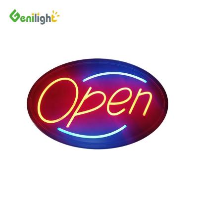 China Colorful Genilight Open Sign Neon LED Business Animated Motion Advertising Displays Panel 56*33cm for sale